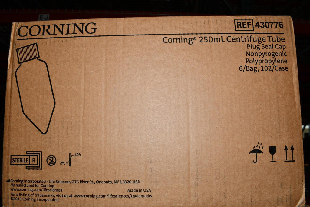 Case of 102 NEW Corning 430776 Polypropylene Centrifuge Tubes, Sterile ...