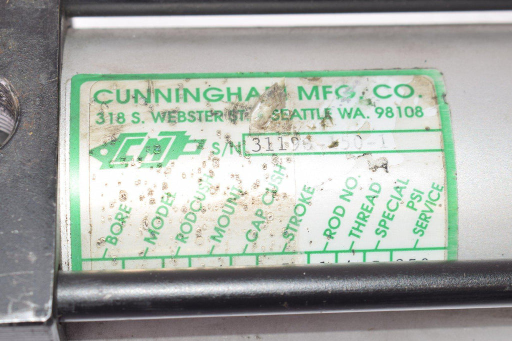 Cunningham Mfg Model AB, 250 PSI 5 Stroke Pneumatic Cylinder – VB ...