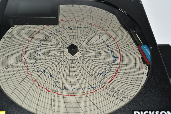 Dickson TH8P5 8'' Humidity Temperature Chart Recorder; 120 VAC/Battery ...