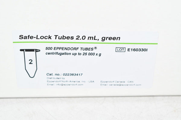 Eppendorf 022363417 Safe-Lock Tubes Microcentrifuge Tubes, Snap-Cap, A ...