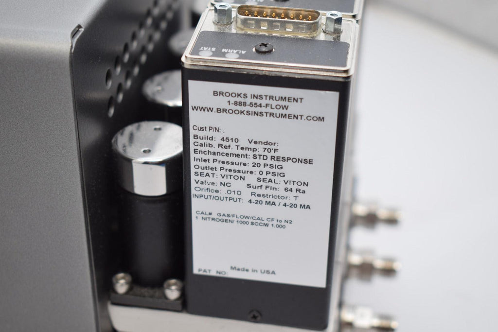 FINESSE SOLUTIONS 100-2159-002 Manifold 4x Brooks Delta Smart Mass Flo ...