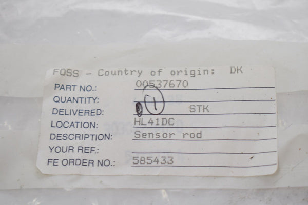 FOSS Milkoscan 00537670 Sensor Rod – VB Industrial Supply