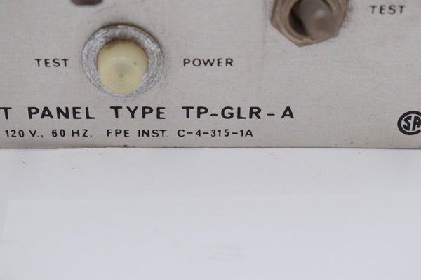 FPE Federal Pacific TEST PANEL TYPE TP-GLR-A 120V 60Hz C-4-315-1A – VB ...