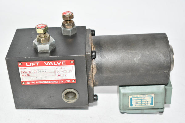 Fuji Engineering LVS3-03T-D2-TB-L Pneumatic Solenoid Lift Valve 24v-dc ...
