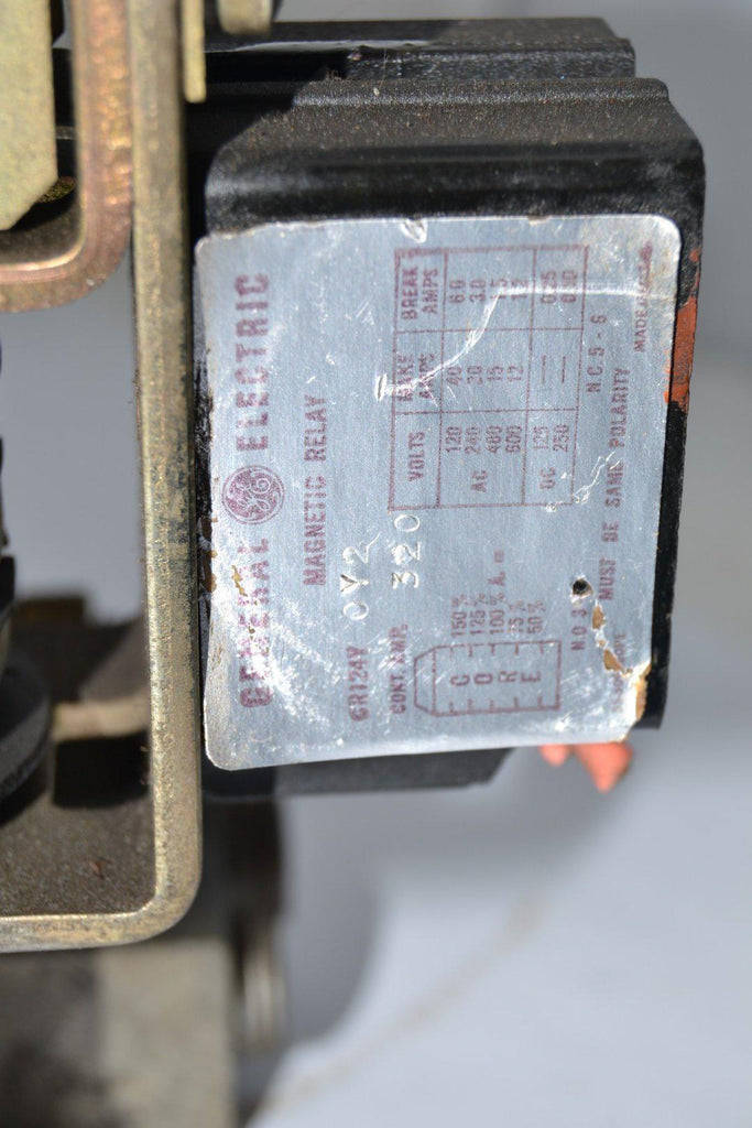 GE General Electric CR124Y OY2 320 Amp Magnetic Relay Overload Contact ...