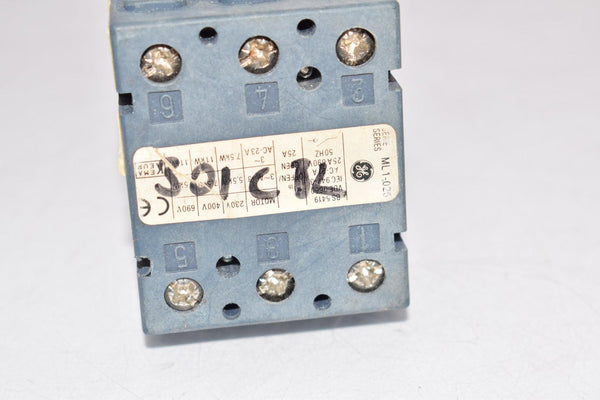 General Electric ML 1 Manual Motor Controller Switch 25A 600VAC 3 PH ...