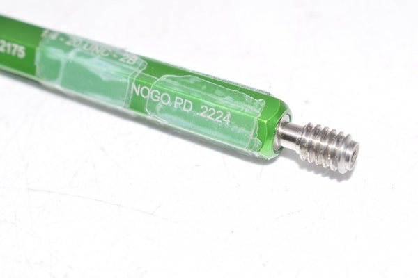 GF GAGE 1/4-20 UNC-2B Thread Plug Gage Assembly GO PD .2175 x NOGO PD ...