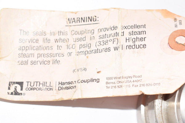 Hansen Coupling S8-HKP 2'' x 1-1/4'' x 4-1/8'' – VB Industrial Supply