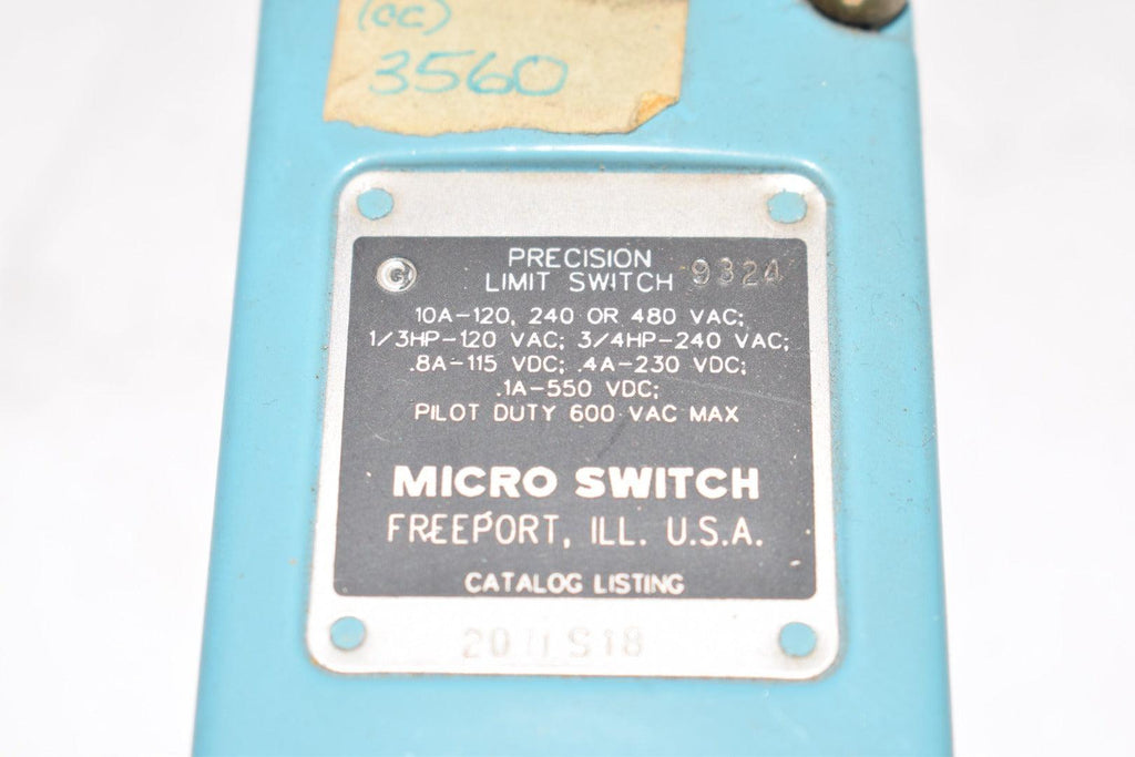 Honeywell Micro Switch 201LS18 Precision Limit Switch 600 VAC MAX – VB ...