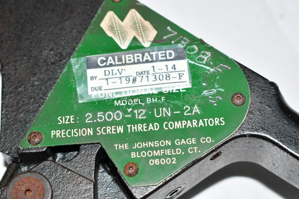 Johnson Gage 2.500-12 UN-2A Digital External Thread Gaging Comparator