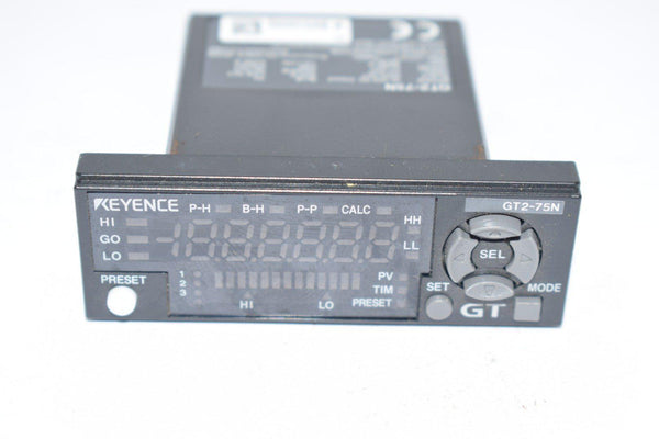 KEYENCE GT2-75N AMPLIFIER UNIT PANEL MOUNT TYPE NPN 10-30VDC 12-CORE C ...