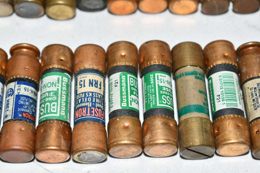 Large Lot of NEW & Used Vintage Fuses Edison Bussmann Fusetron & Other ...