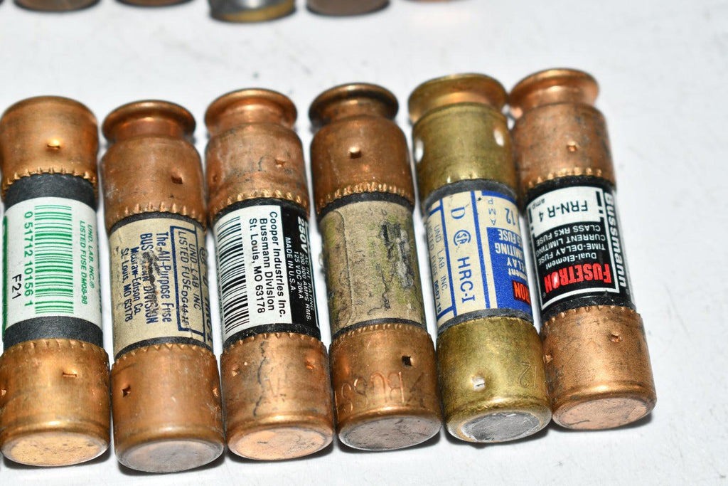 Large Lot of NEW & Used Vintage Fuses Edison Bussmann Fusetron & Other ...