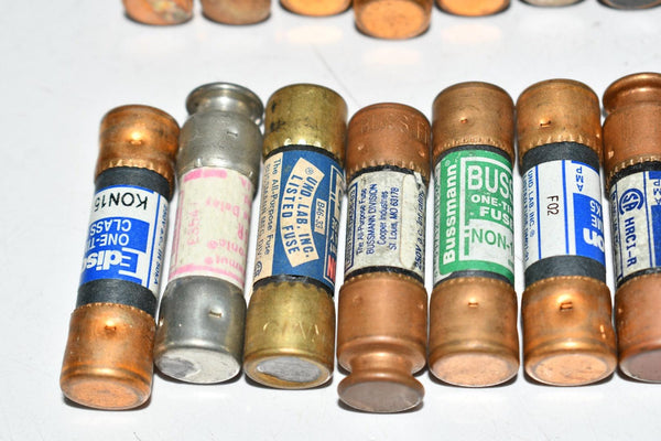 Large Lot of NEW & Used Vintage Fuses Edison Bussmann Fusetron & Other ...