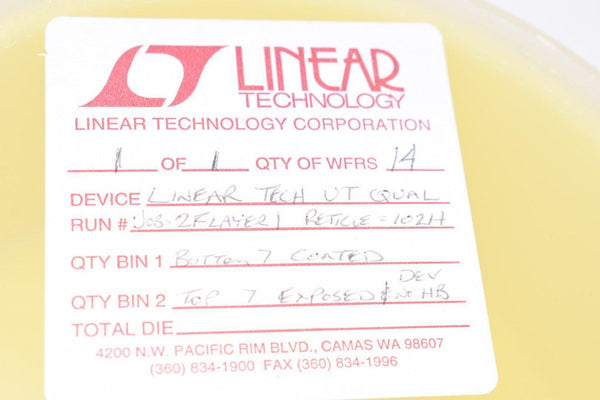 Linear Technology, Ultratech Stepper,Test Reticle Pieces, Bottom & Top ...