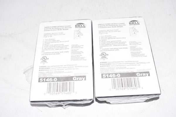 Lot of 2 NEW Bell Weatherproof Cover 5146-0 Gray – VB Industrial Supply