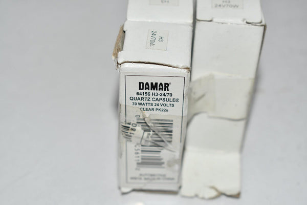 Lot of 3 NEW Damar 64156 H3-24/70 Quartz Capsules 70W 24V Clear – VB ...