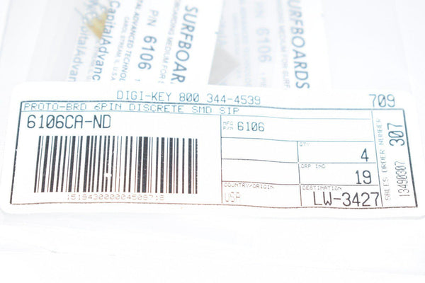 Lot of 4 NEW Capital Advanced Technologies 6106 PROTO-BRD 6PIN DISCRET ...