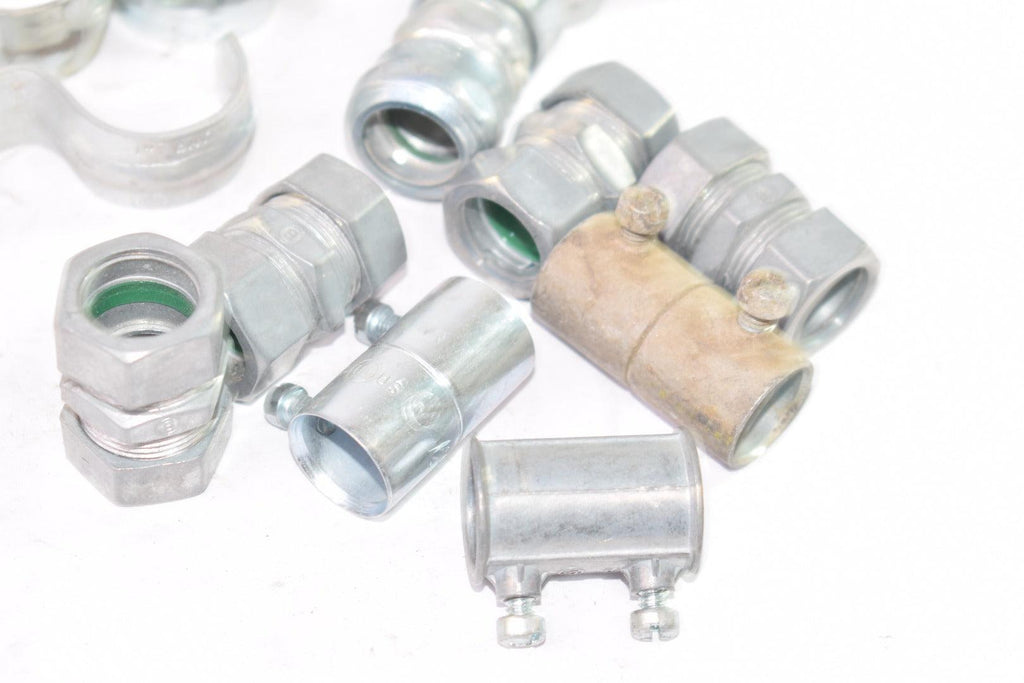 Mixed Lot of 16 Electrical Conduit Couplings, Connectors, Clamps – VB ...