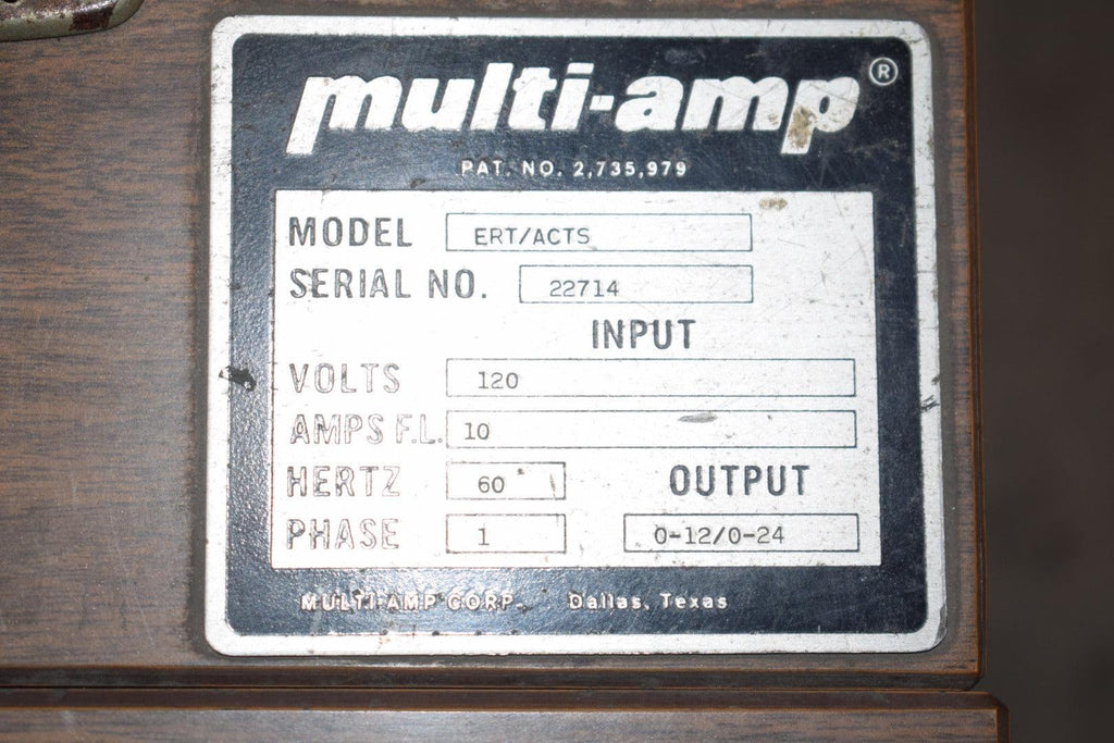 Multi-Amp Model: ERT/ACTS Breaker Tester Relay Test Set 120V 60 Hz 1 P