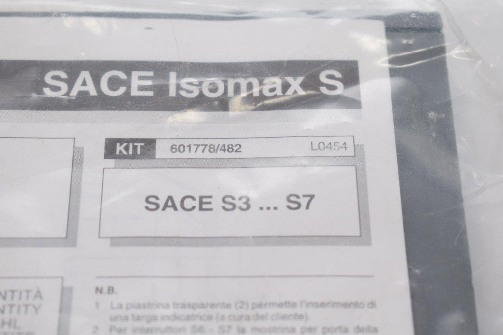 NEW ABB SACE Isomax S 601778/482 FRONT PANEL kit