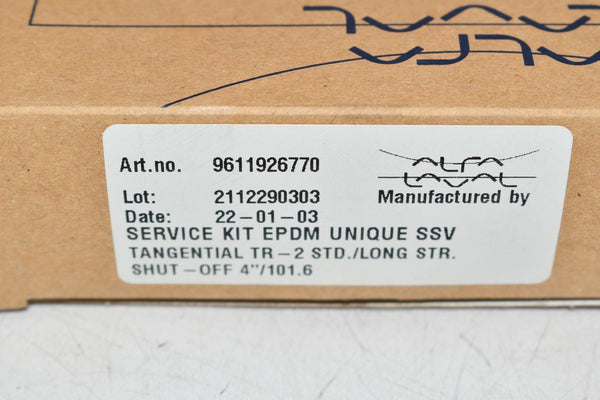 NEW Alfa Laval 9611926770 SERVICE KIT 4'' EPDM UNIQUE SSV TR2 SHUTOFF ...