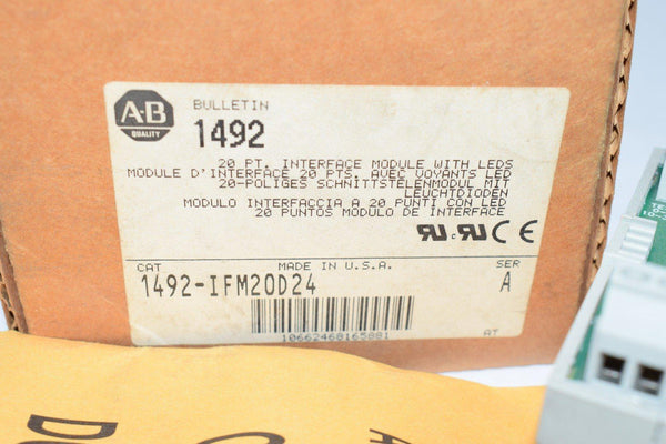 NEW Allen-Bradley 1492-IFM20D24 Interface Module, Digital, 20 Point, 2 ...