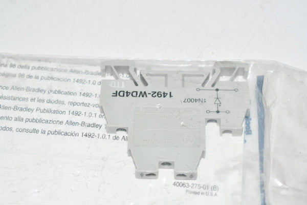 NEW Allen Bradley 1492-WD4DF Terminal Block CIRCUIT BLOCK DOUBLE FEEDT ...