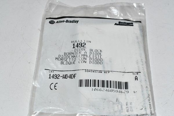 NEW Allen Bradley 1492-WD4DF Terminal Block CIRCUIT BLOCK DOUBLE FEEDT ...