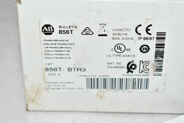 NEW Allen Bradley 856T-BTR3 70 mm Stack Light, Top Sound Module, Trans ...
