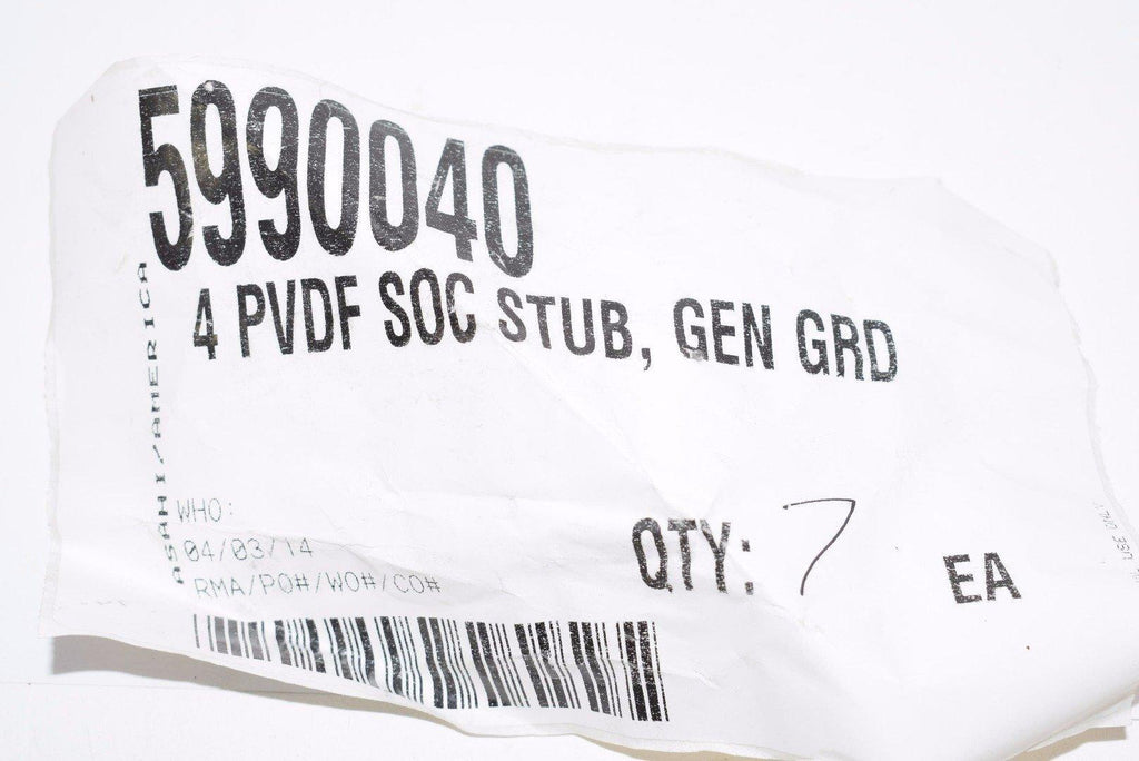 NEW ASAHI 5990-040 4'' PVDF 230PSI/PN16 Stub End Flange Adapter