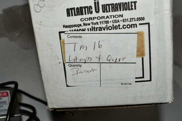 NEW Atlantic Ultraviolet TM16 Tank Master UV Tank Storage Sanitizers ...