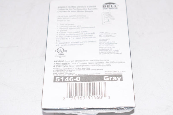 NEW Bell Weatherproof Cover 5146-0 Gray – VB Industrial Supply