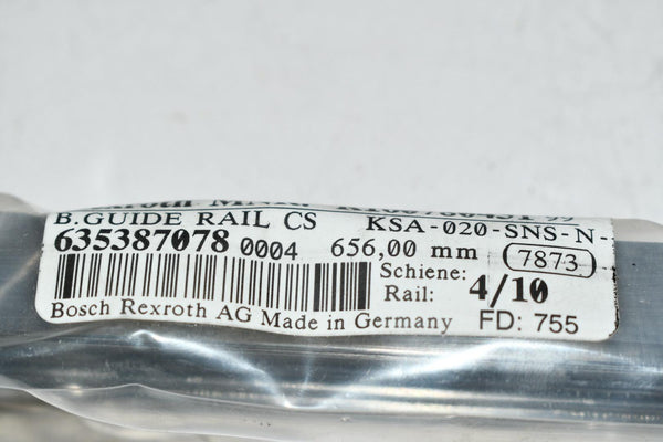 NEW Bosch Rexroth R160780431 BALL RAIL 656mm B Guide Rail Linear Slide ...
