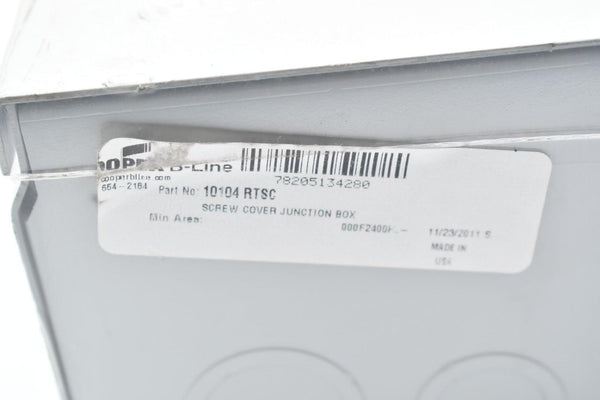 NEW Cooper B-LINE 10104 RTSC Electrical Enclosure Box With Knockout, 1 ...