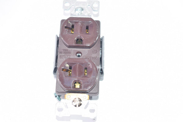 NEW Cooper Wiring Devices 5352B Duplex Receptacle 5-20R 125V 2P 3W Bro ...
