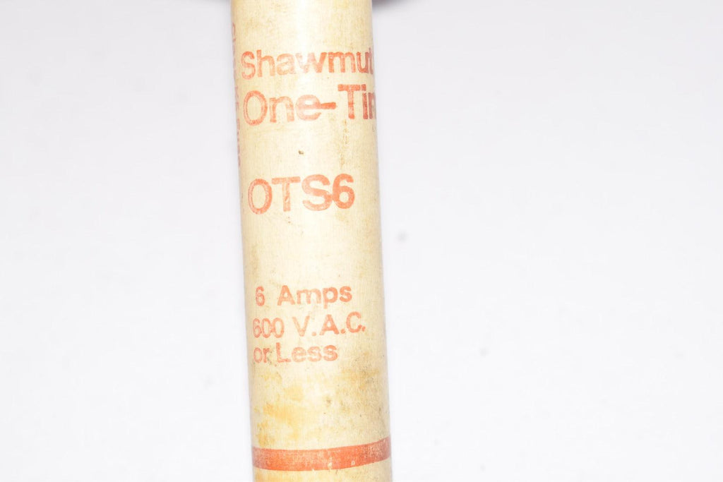 NEW Ferraz Shawmut OTS6 One-Time Fuse 6 Amps 600VAC – VB Industrial Supply