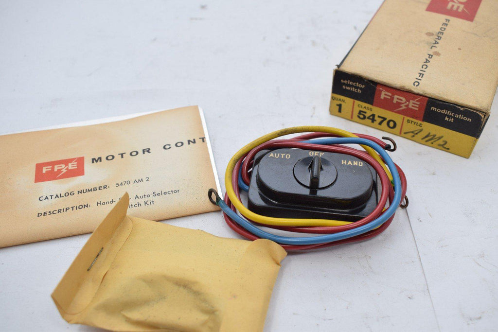 NEW FPE Federal Pacific 5470-AM2 Selector Switch Modification Kit – VB ... NEW FPE Federal Pacific 5470-AM2 Selector Switch Modification Kit – VB ...