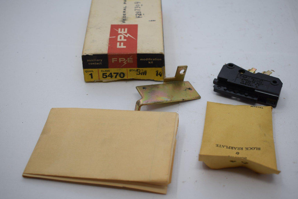NEW FPE Federal Pacific 5470-BM14 Auxiliary Contact Modification Kit ... NEW FPE Federal Pacific 5470-BM14 Auxiliary Contact Modification Kit ...