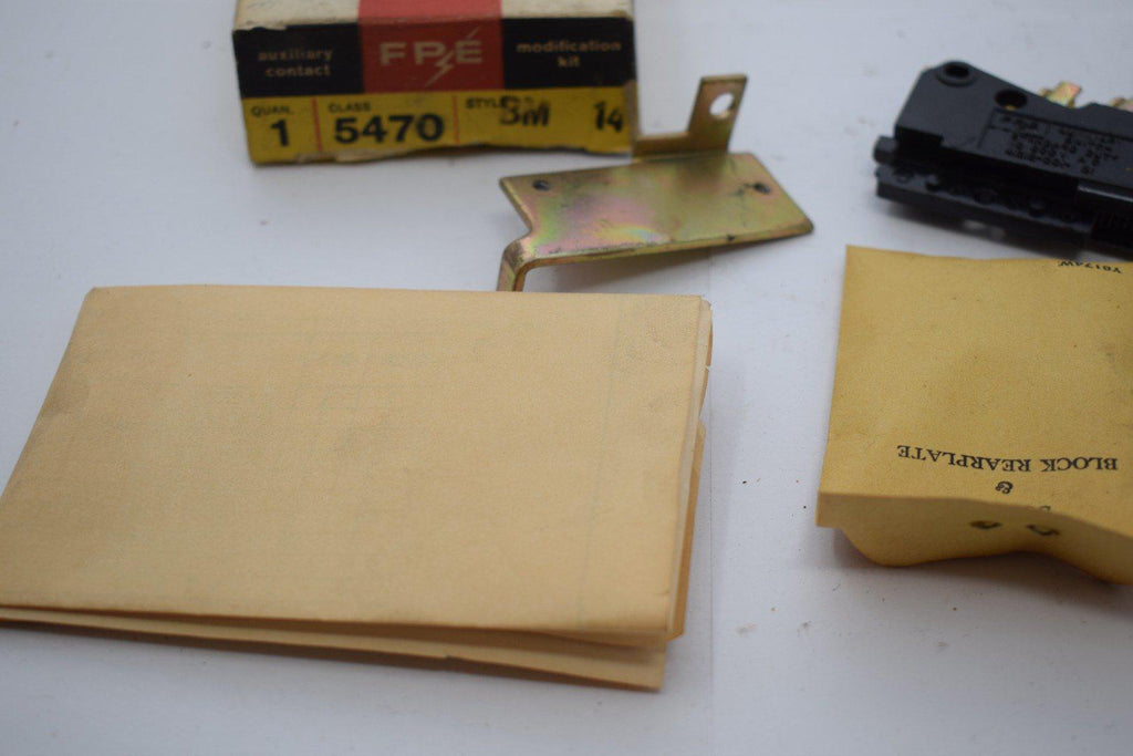 NEW FPE Federal Pacific 5470-BM14 Auxiliary Contact Modification Kit ... NEW FPE Federal Pacific 5470-BM14 Auxiliary Contact Modification Kit ...