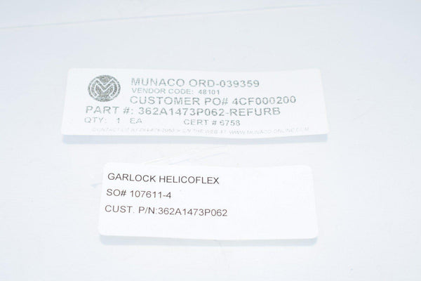 NEW Garlock Helicoflex 362A1473P062 10'' 600 Munaco Gasket Seal Ring ...