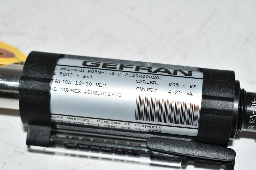 NEW Gefran ME1-6-M-P05M-1-3-D Melt Pressure Transmitter 5000psi 10-30v