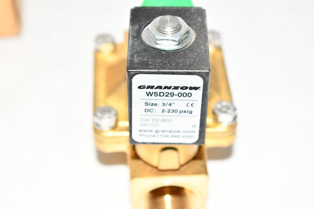 NEW Granzow W5D29-000 Solenoid Valve 3/4'' PIPE SIZE NORMALLY CLOSED P ...