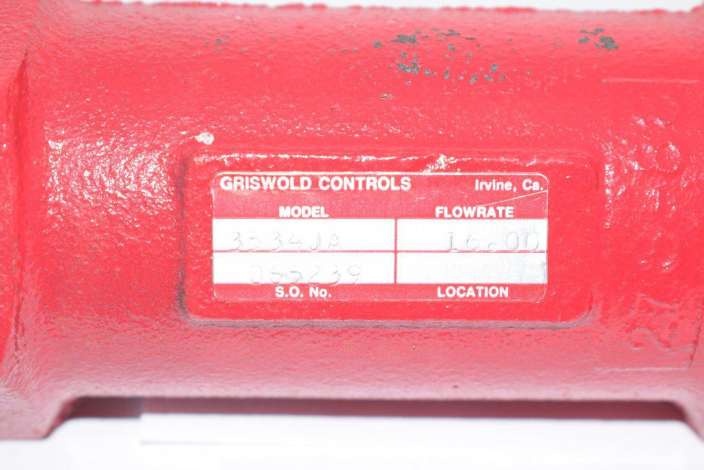 NEW Griswold Controls Model 3534JA 16.00 Flow Control Valve 1-1/2 ...