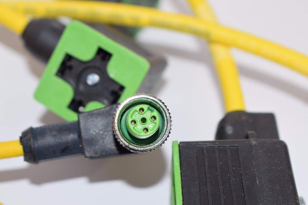 NEW HARTING HAN 10-E 10 pin Connector MURR Solenoid Valve Plug w/cable ...