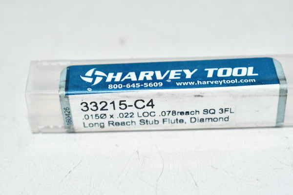 NEW Harvey Tool 33215-C4 1/64'' Amorphous Diamond Coated Carbide Squar ...