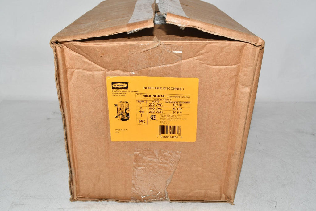 NEW Hubbell HBLB7NFD21A Disconnect Switch Lever, Lever Operated 100, 1 ...