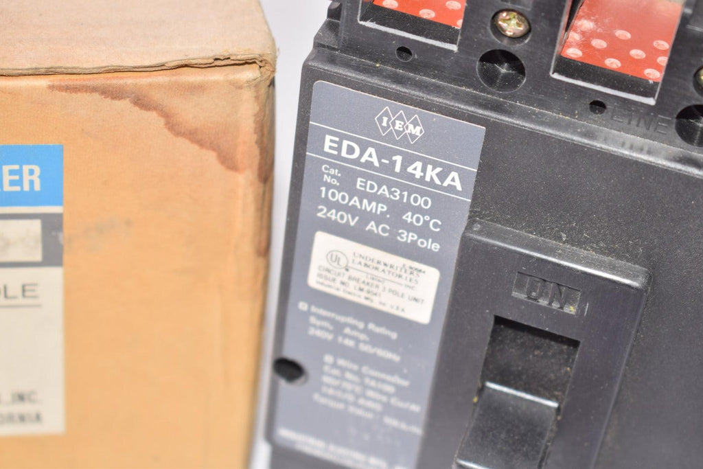 NEW Industrial Electric IEM EDA3100 EDA-14KA 100A 240 VAC 3 Pole Circu