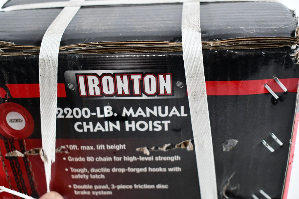 NEW Ironton 57035 Manual Chain Hoist ? 2200-Lb. Capacity, 10ft. Lift ...