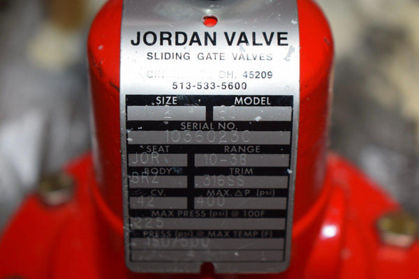 NEW Jordan Valve Model 60 2'' Sliding Gate Valve 10-38 Range Bronze Bo ...